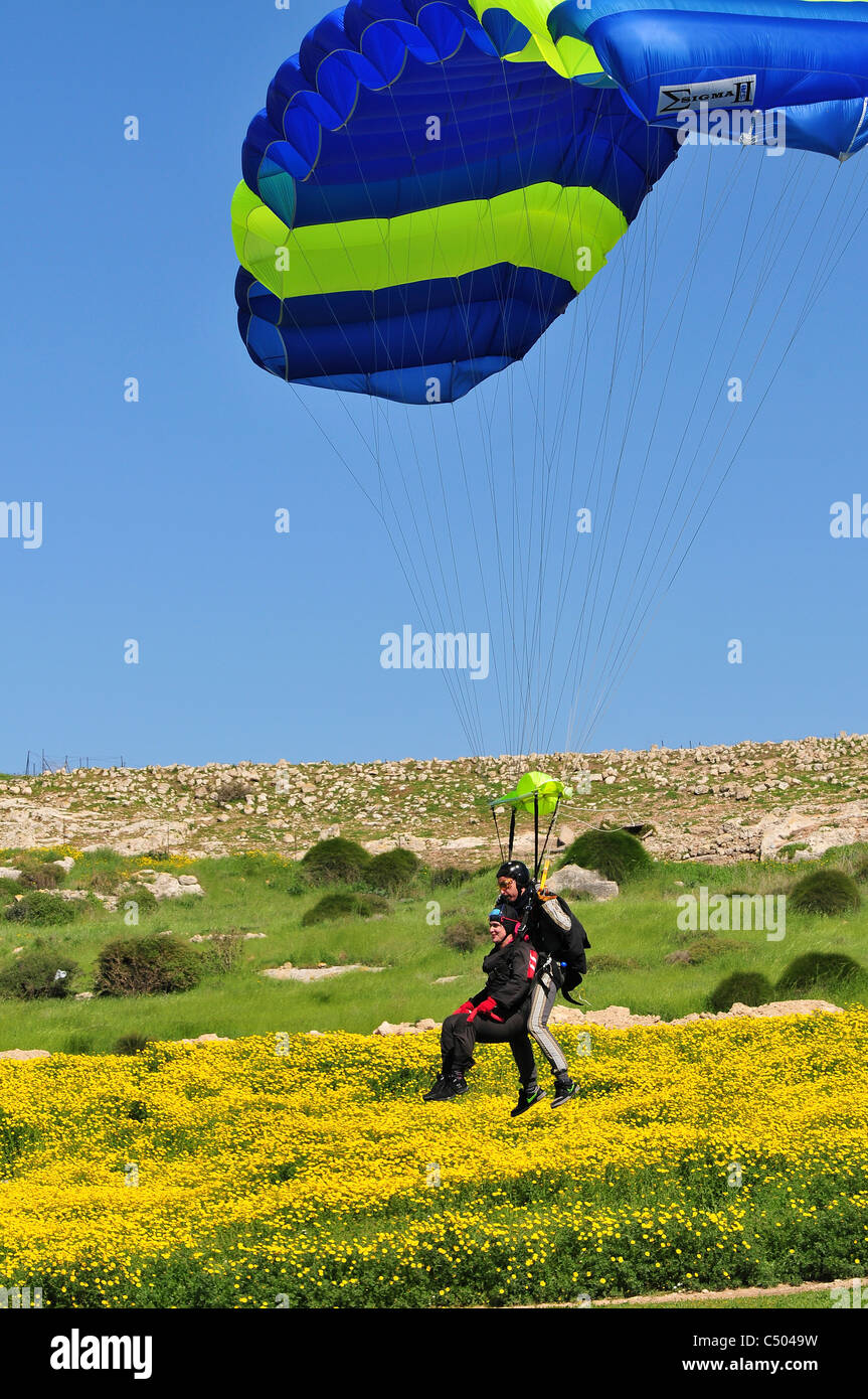 Israel, Mediterranean coast paragliding Stock Photo - Alamy