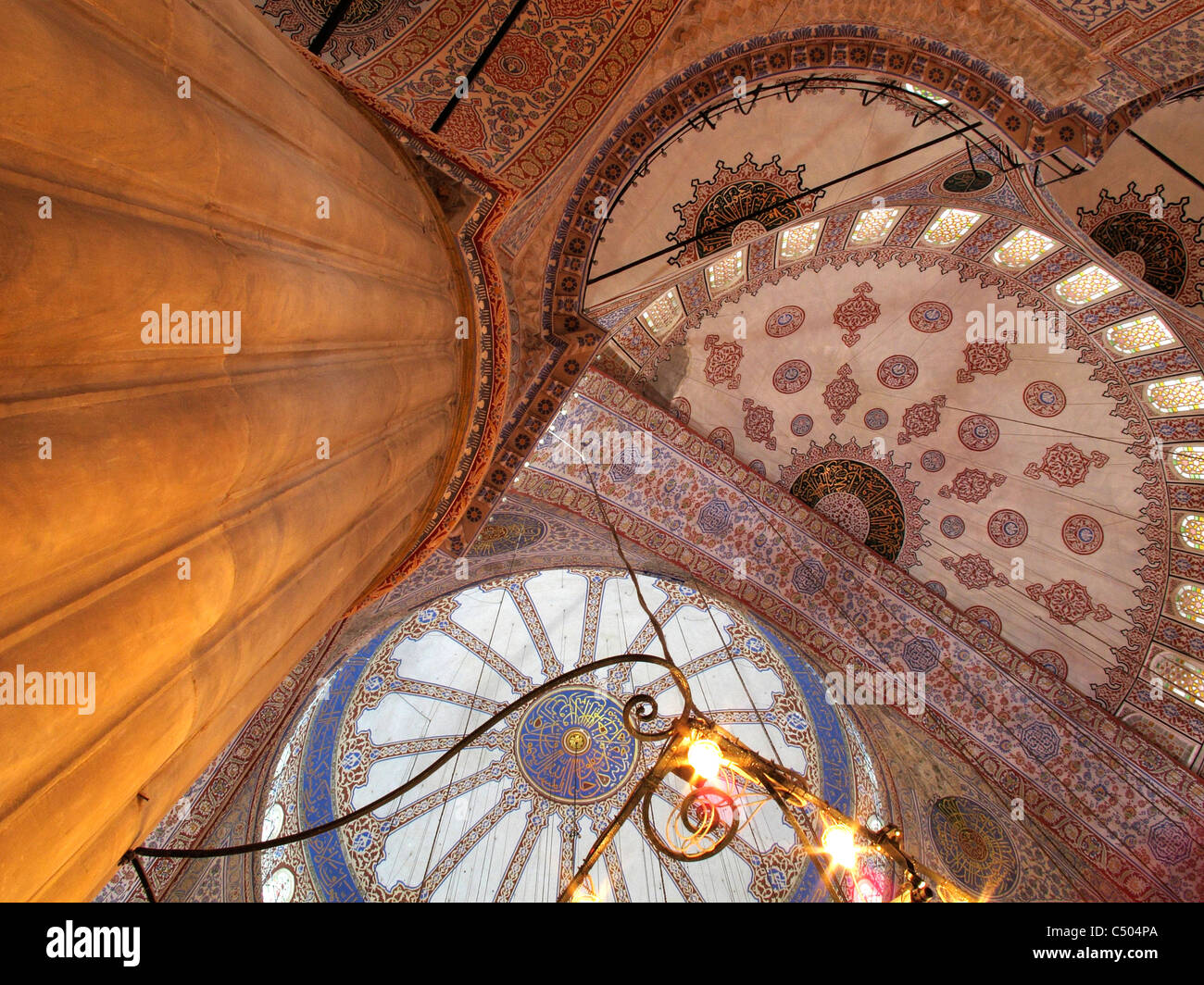 Turkey Istanbul Blue Mosque interior Stock Photo - Alamy