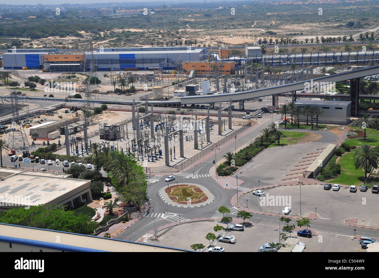 Israel, Hadera, The Orot Rabin coal operated power plant general view ...