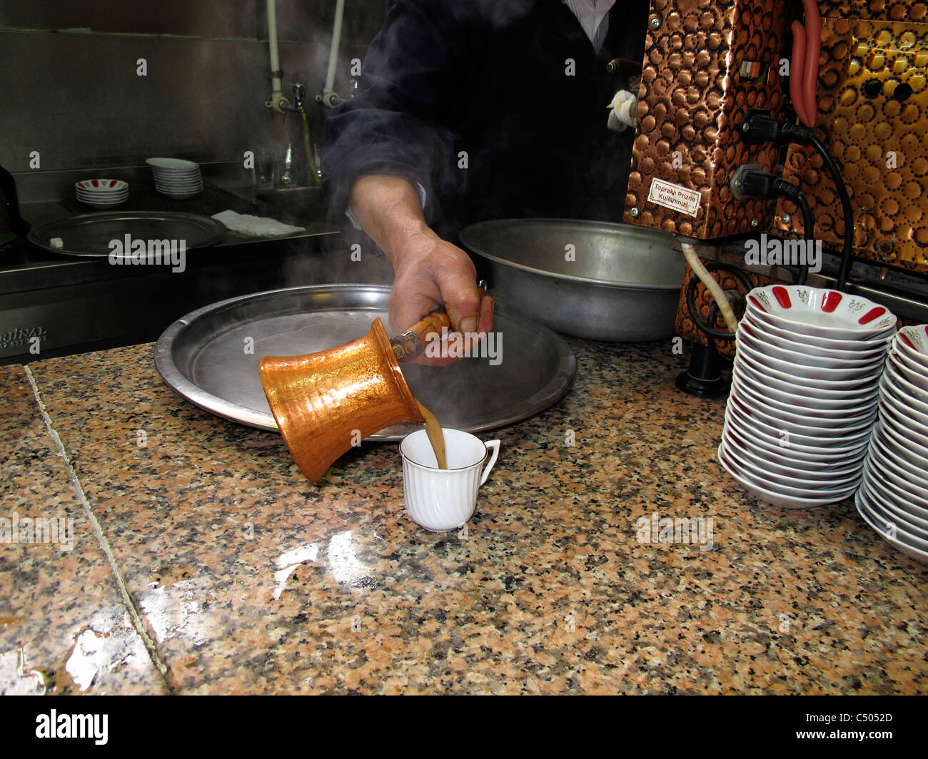 Turkey Istanbul Turkish water pipes Nargile shisha coffee shop Stock ...