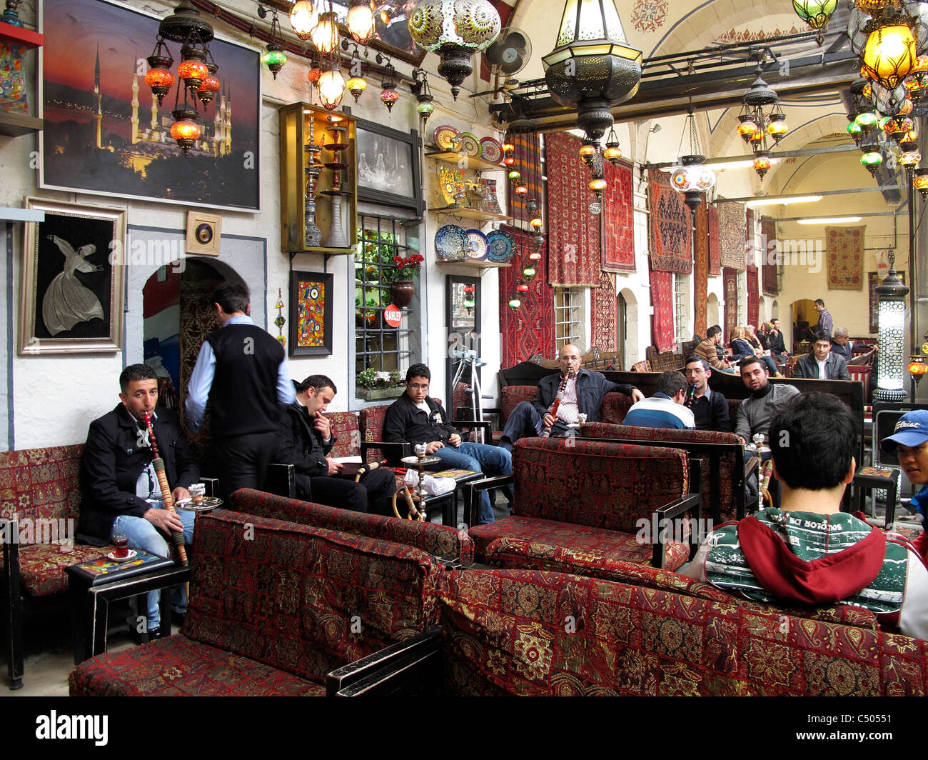 Turkey Istanbul Turkish water pipes Nargile shisha. Burning coal for ...