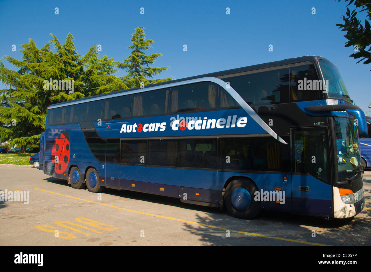 Tourist bus coach station in Porec the Istrian peninsula Croatia Europe ...