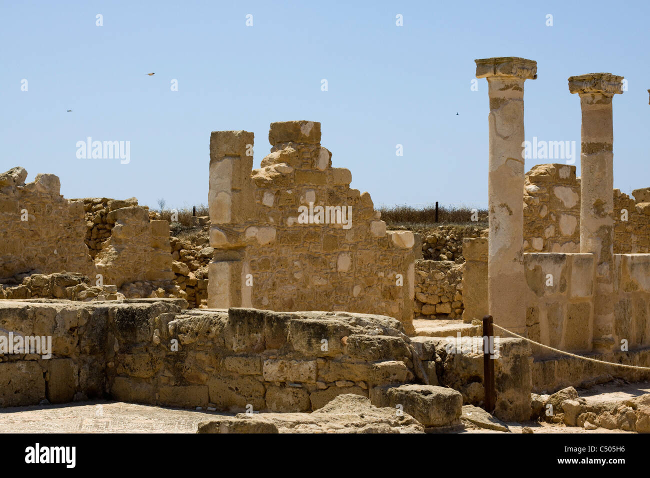Ruins of the house of Theseus in Pafos Cyprus Stock Photo - Alamy