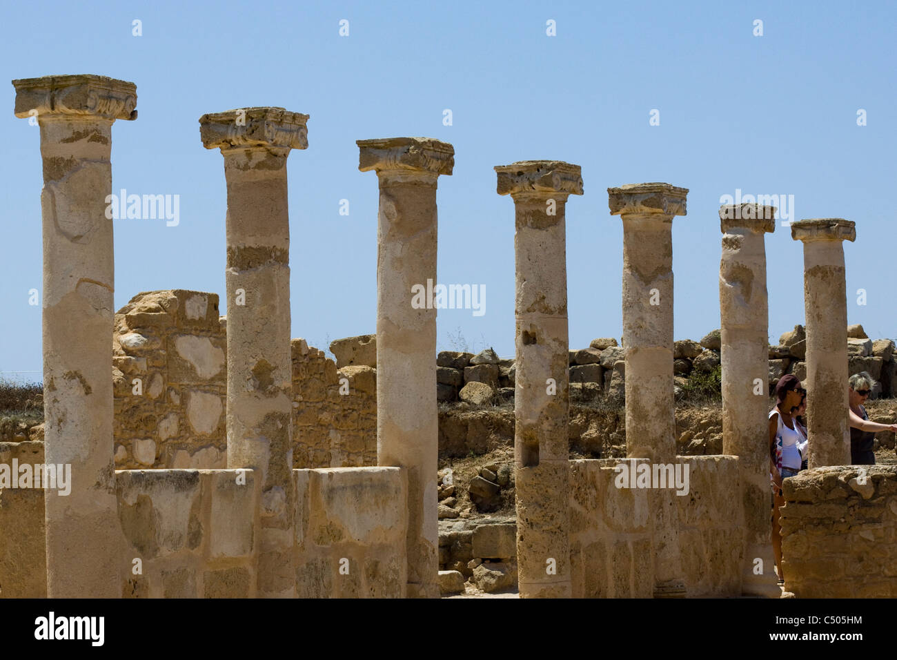 Ruins of the house of Theseus in Pafos Cyprus Stock Photo - Alamy