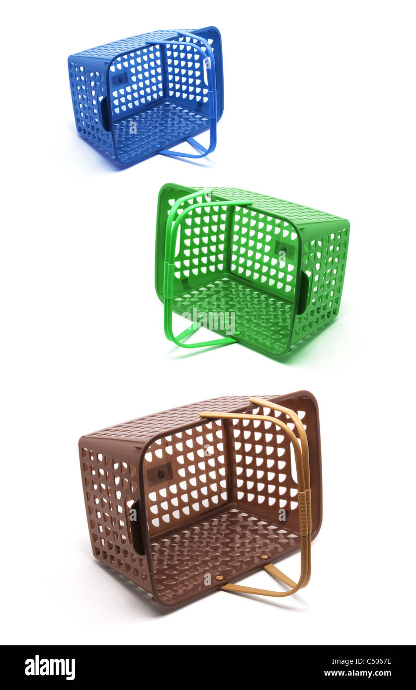 Plastic shopping baskets hi-res stock photography and images - Alamy