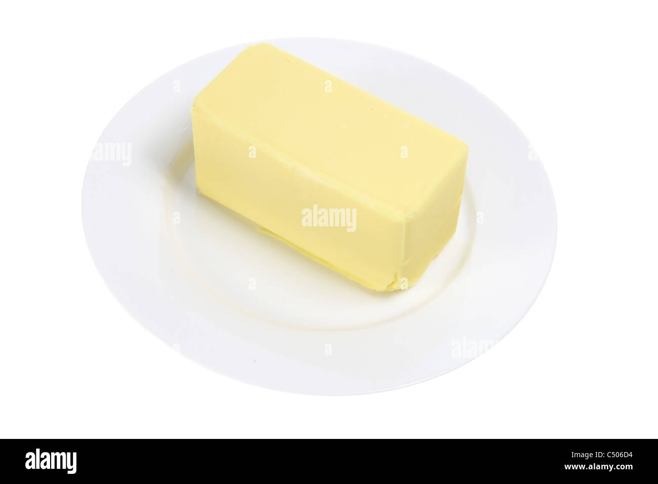 Butter on Plate Stock Photo - Alamy