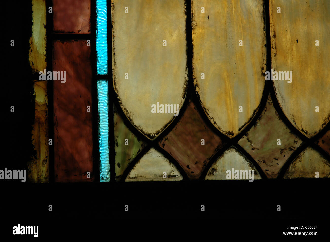 Stained Glass Windows, Close-up Macro Stock Photo - Alamy