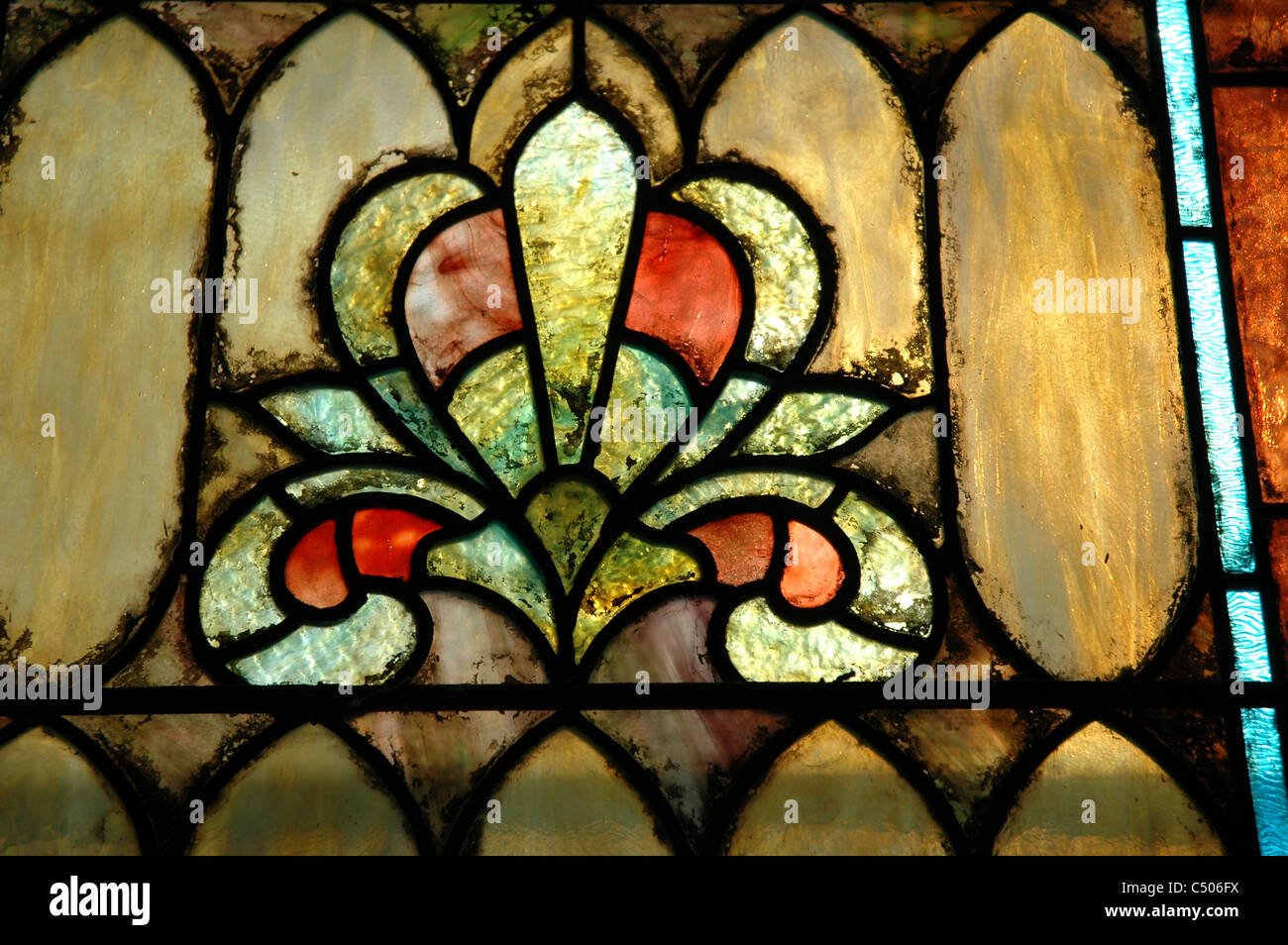 Stained Glass Windows, Close-up Macro Stock Photo - Alamy