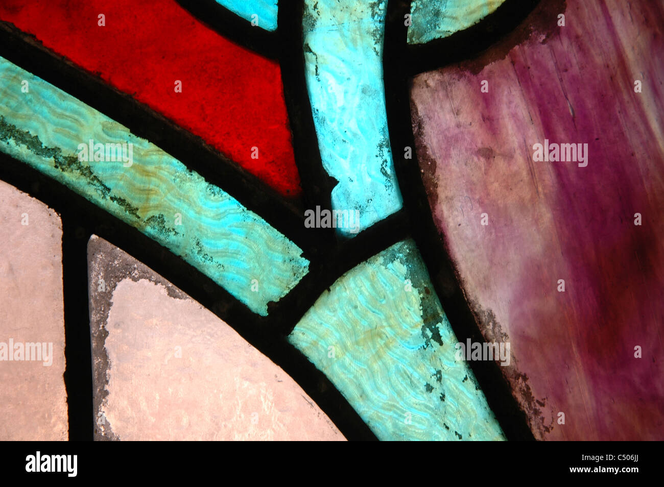 Stained Glass Windows, Close-up Macro Stock Photo - Alamy