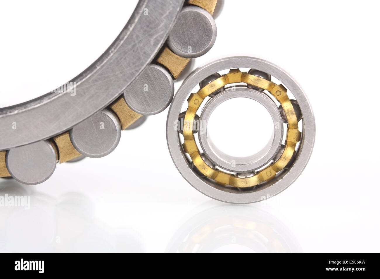 It shows two radial - thrust bearing on a white background Stock Photo ...