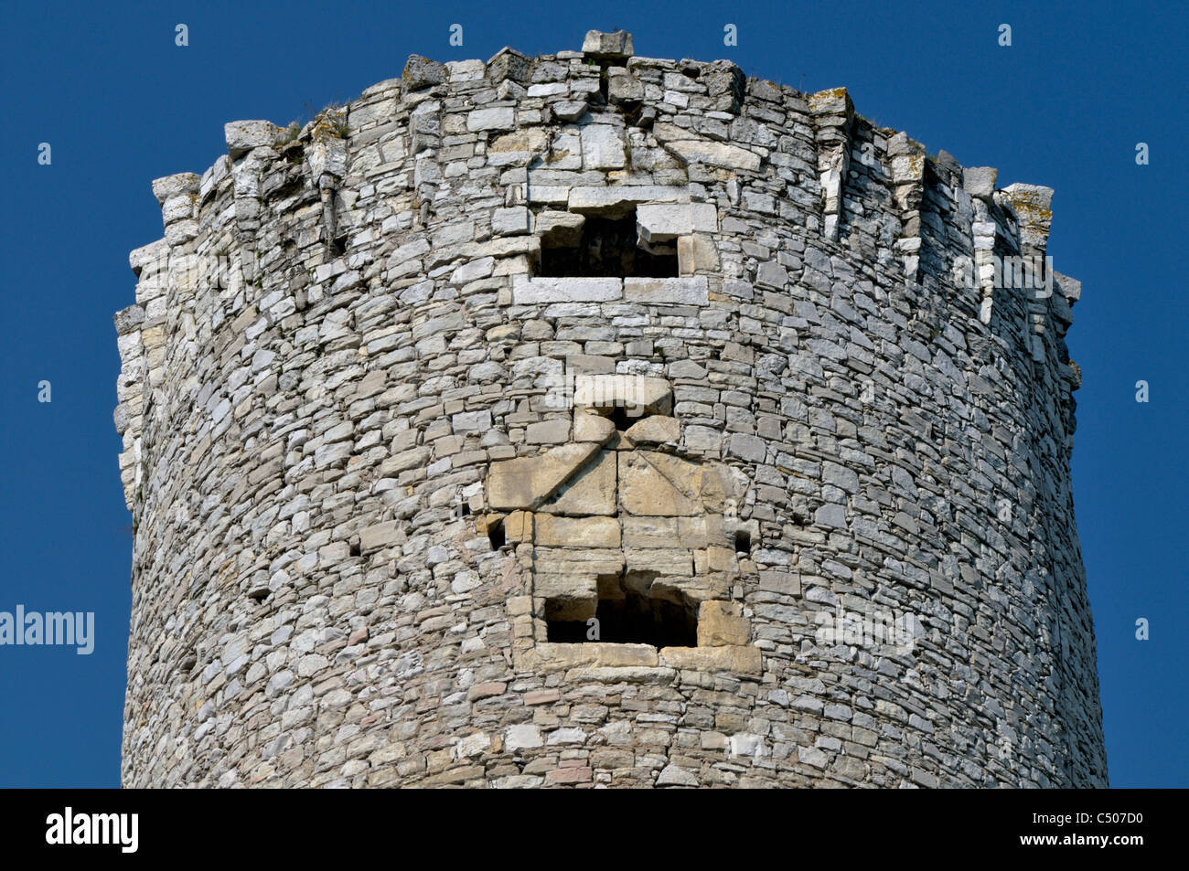Stone tower of Lipowiec Castle in central Poland Stock Photo - Alamy