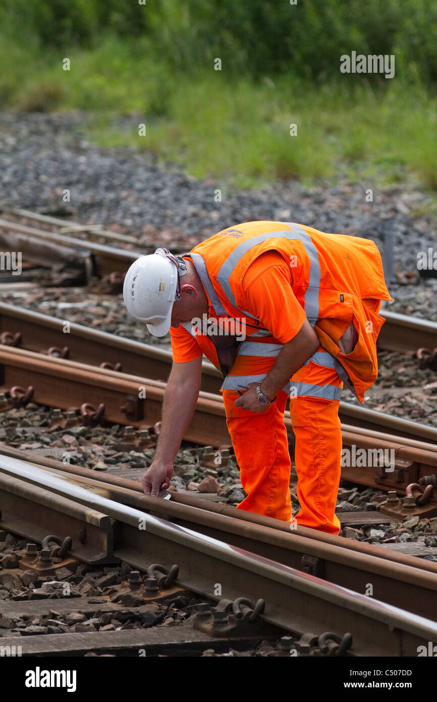 Safety 365 Sticker on Network Railway Workers helmet Employee Checking ...