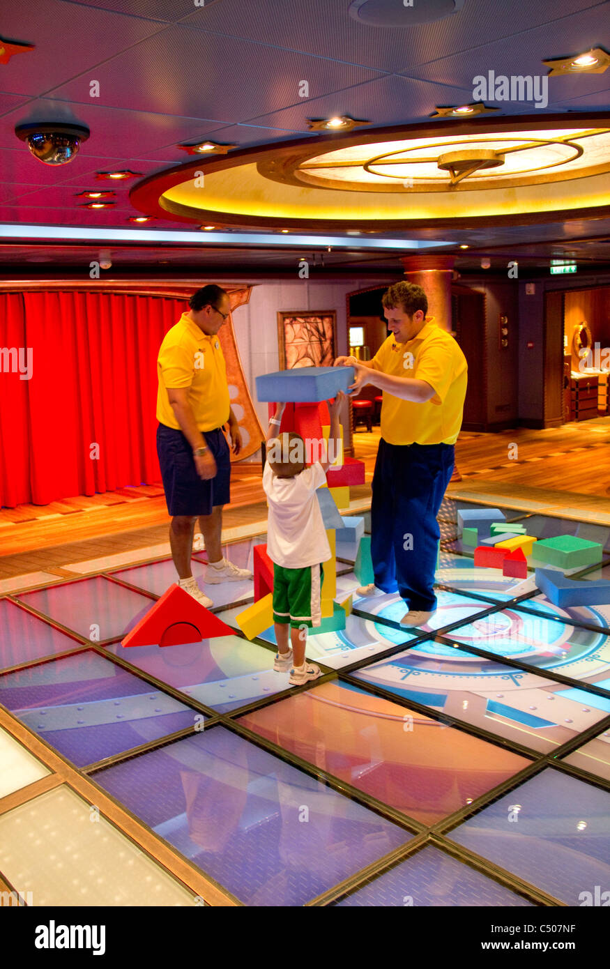 Magic PlayFloor, Oceaneer Lab, onboard Disney Dream cruise ship Stock ...