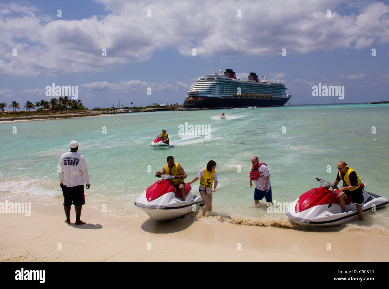 The beach on Disney Cruise Line's private island paradise, Castaway Cay ...