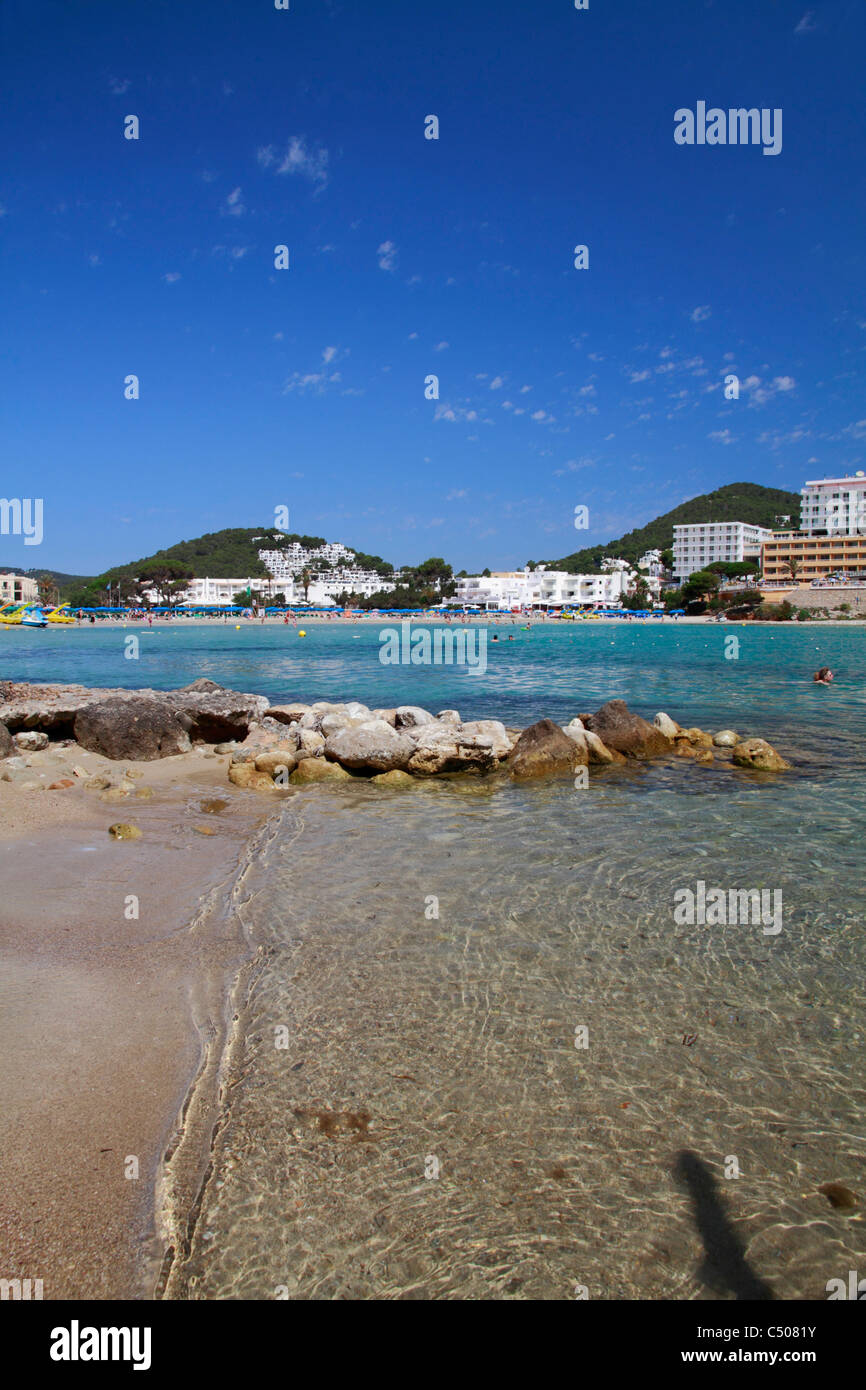 View of the bay of Cala Llonga, Ibiza, Spain Stock Photo - Alamy