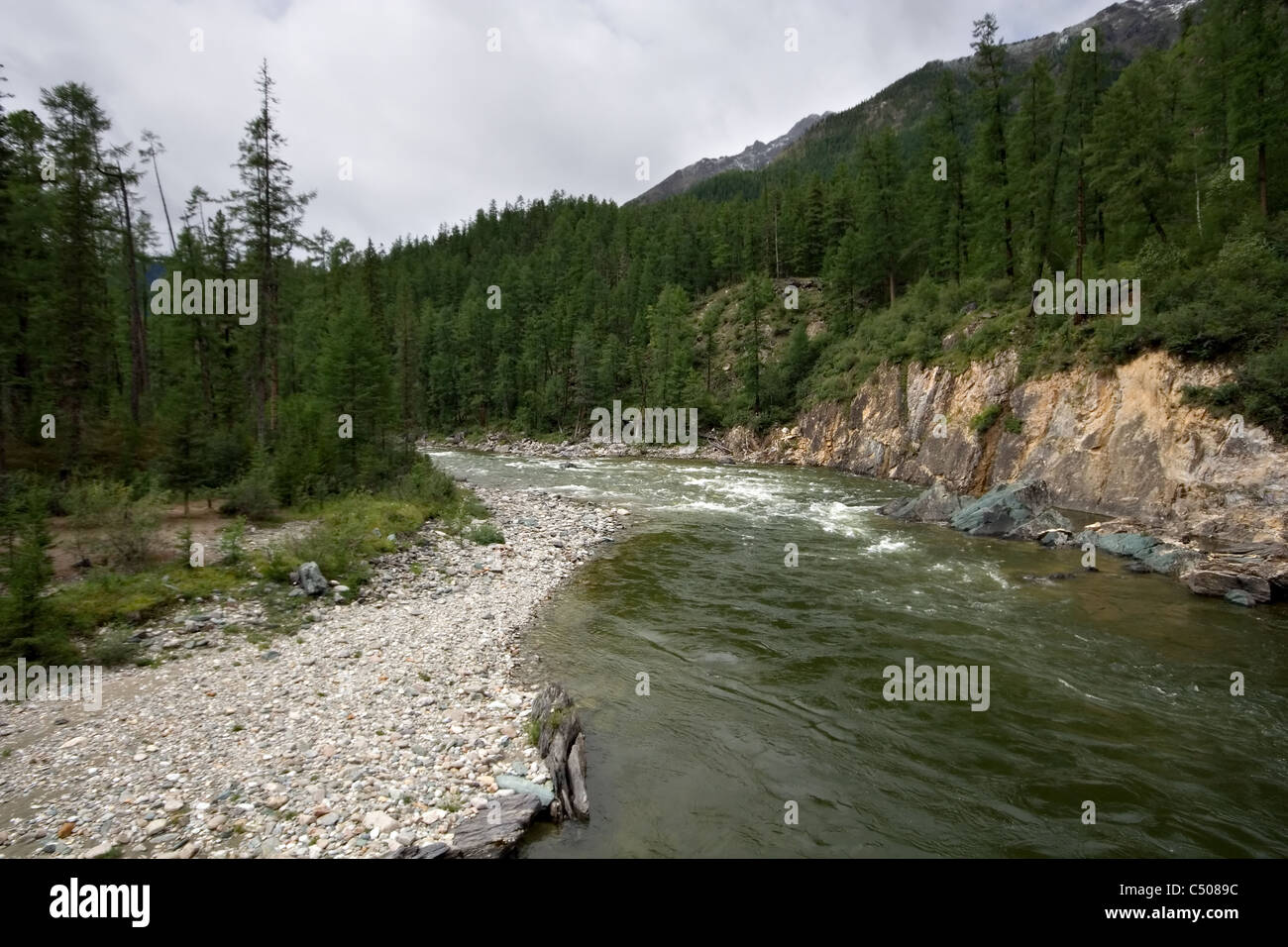 Kitoy river. Siberia. East Sayan Mountains. Buryat Republic. Russia ...