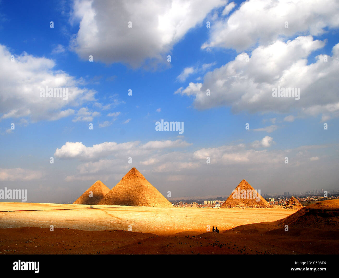 Three Pyramids of Giza Stock Photo - Alamy