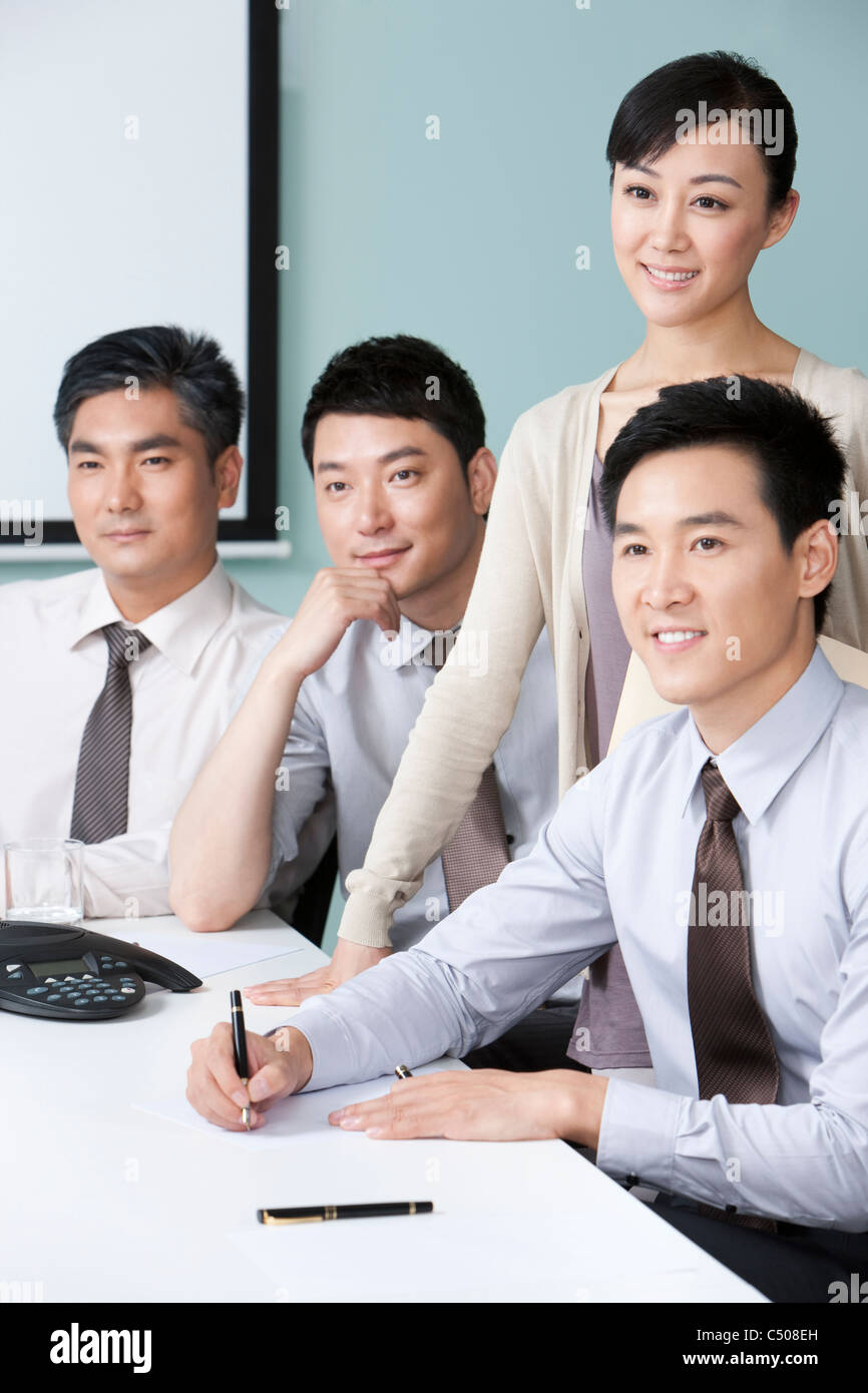 Business Team Watching Presentation Stock Photo - Alamy