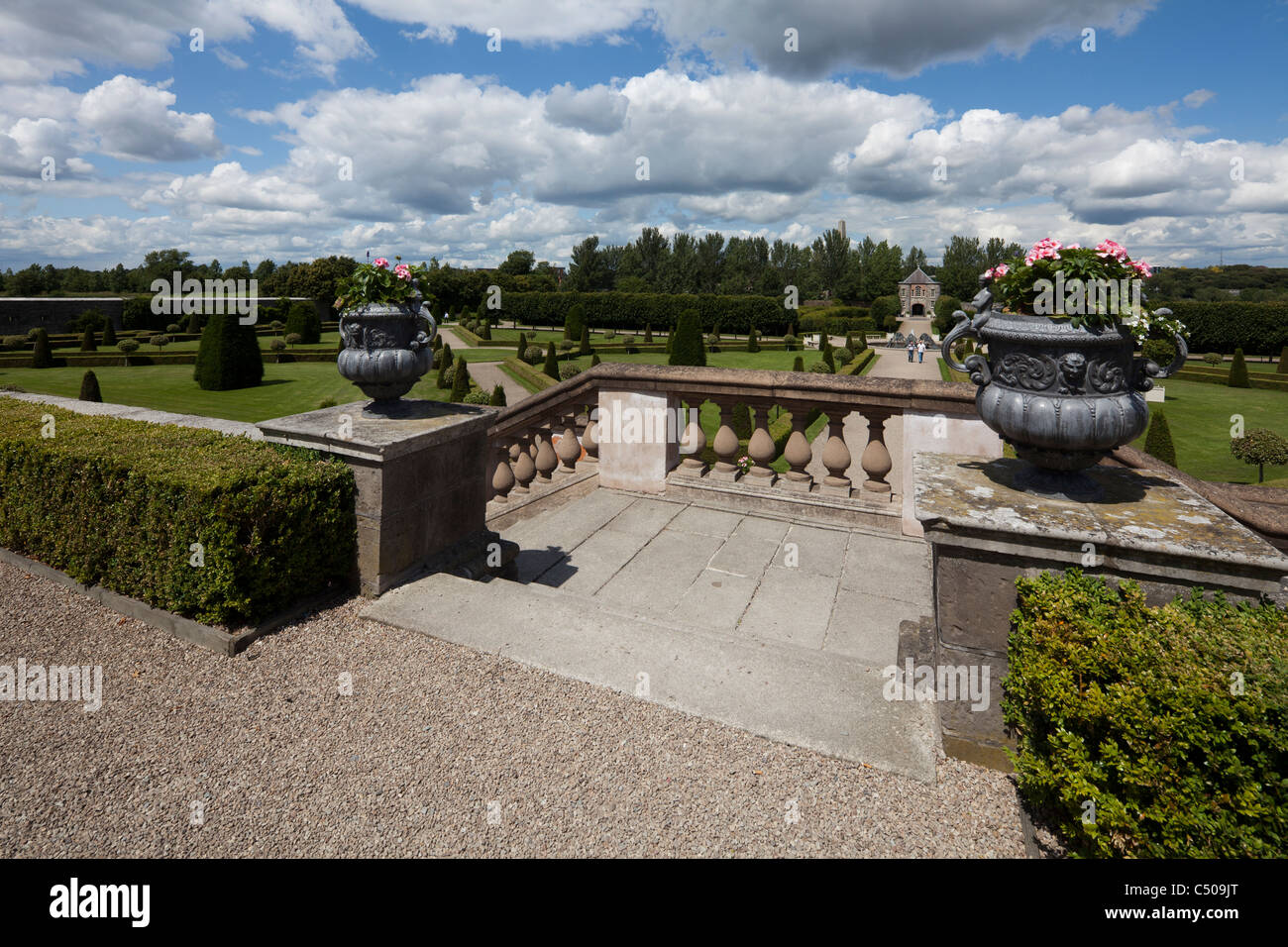 The formal gardens at the Irish Museum of Modern Art also known as IMMA ...
