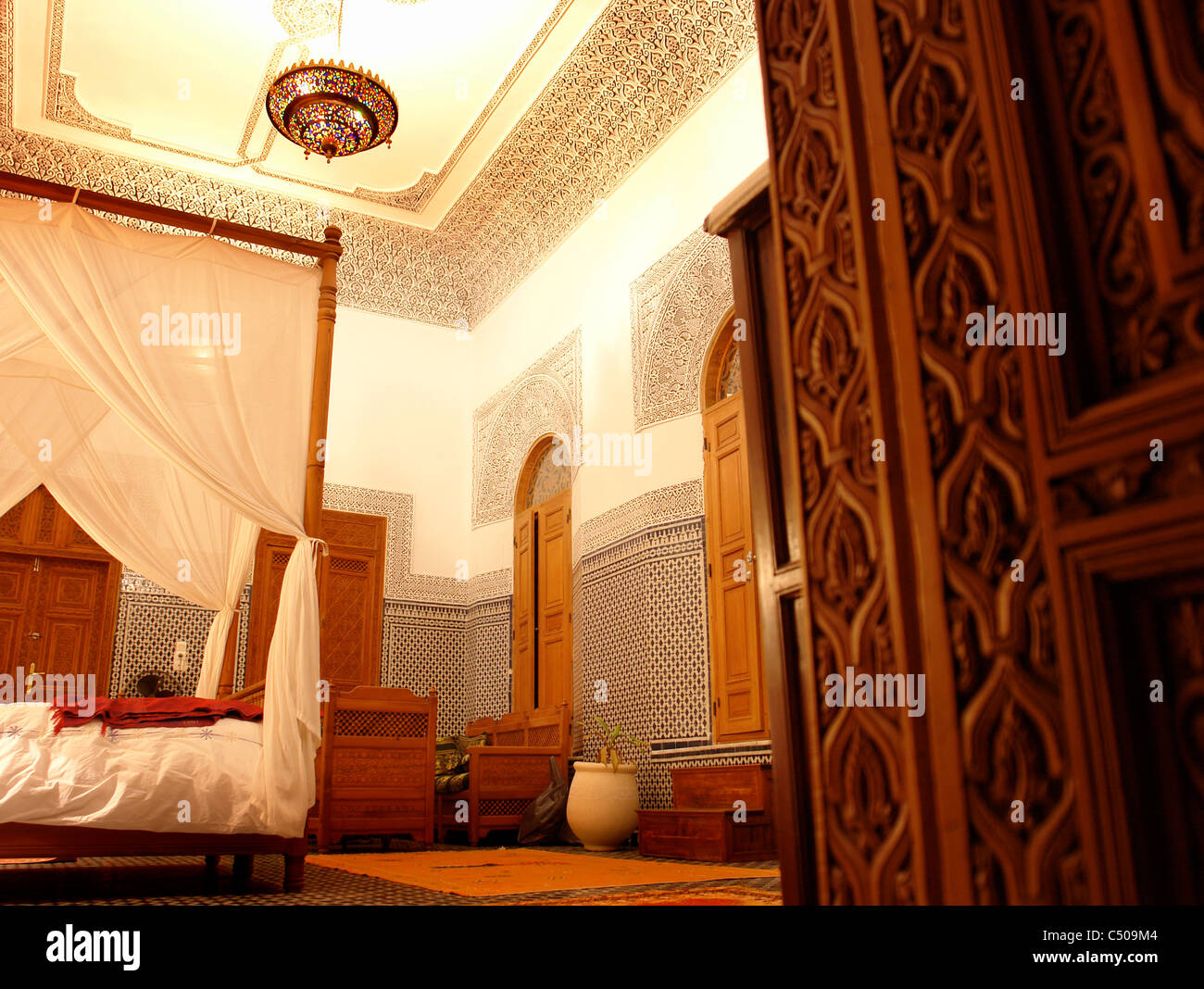 Beautiful room in Fez Stock Photo - Alamy