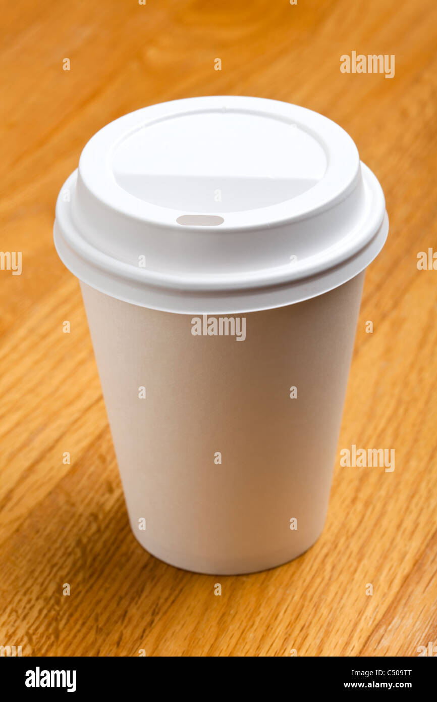 White Paper Cup close up Stock Photo - Alamy