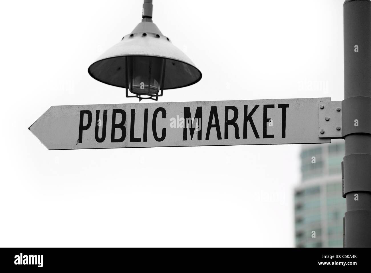 public market sign close up Stock Photo - Alamy