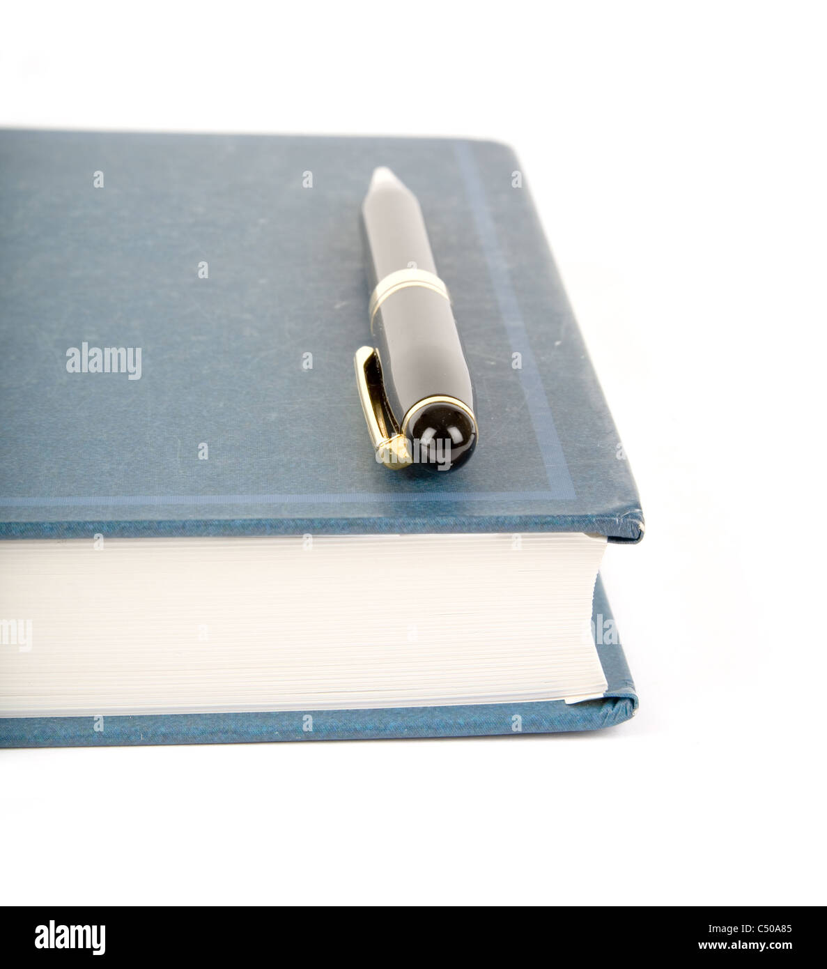 blue hardcover book with white background Stock Photo - Alamy