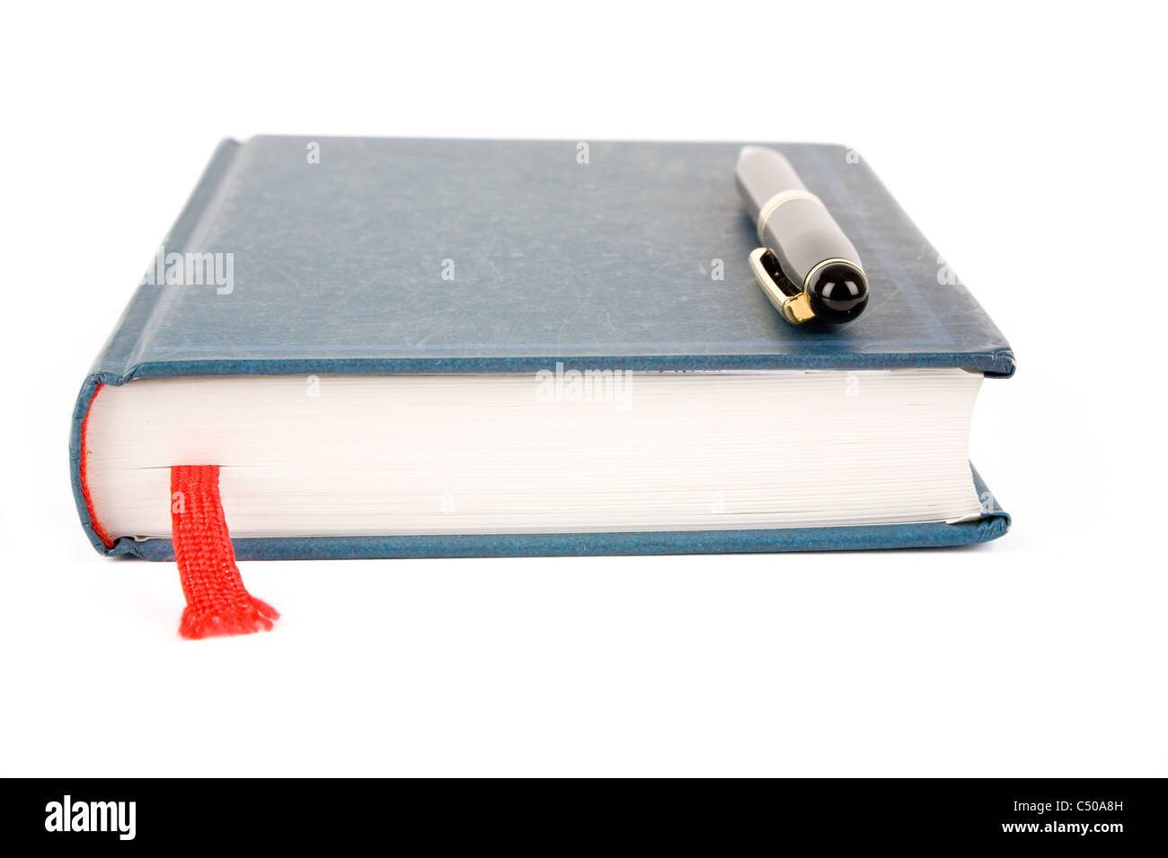 blue hardcover book with white background Stock Photo - Alamy