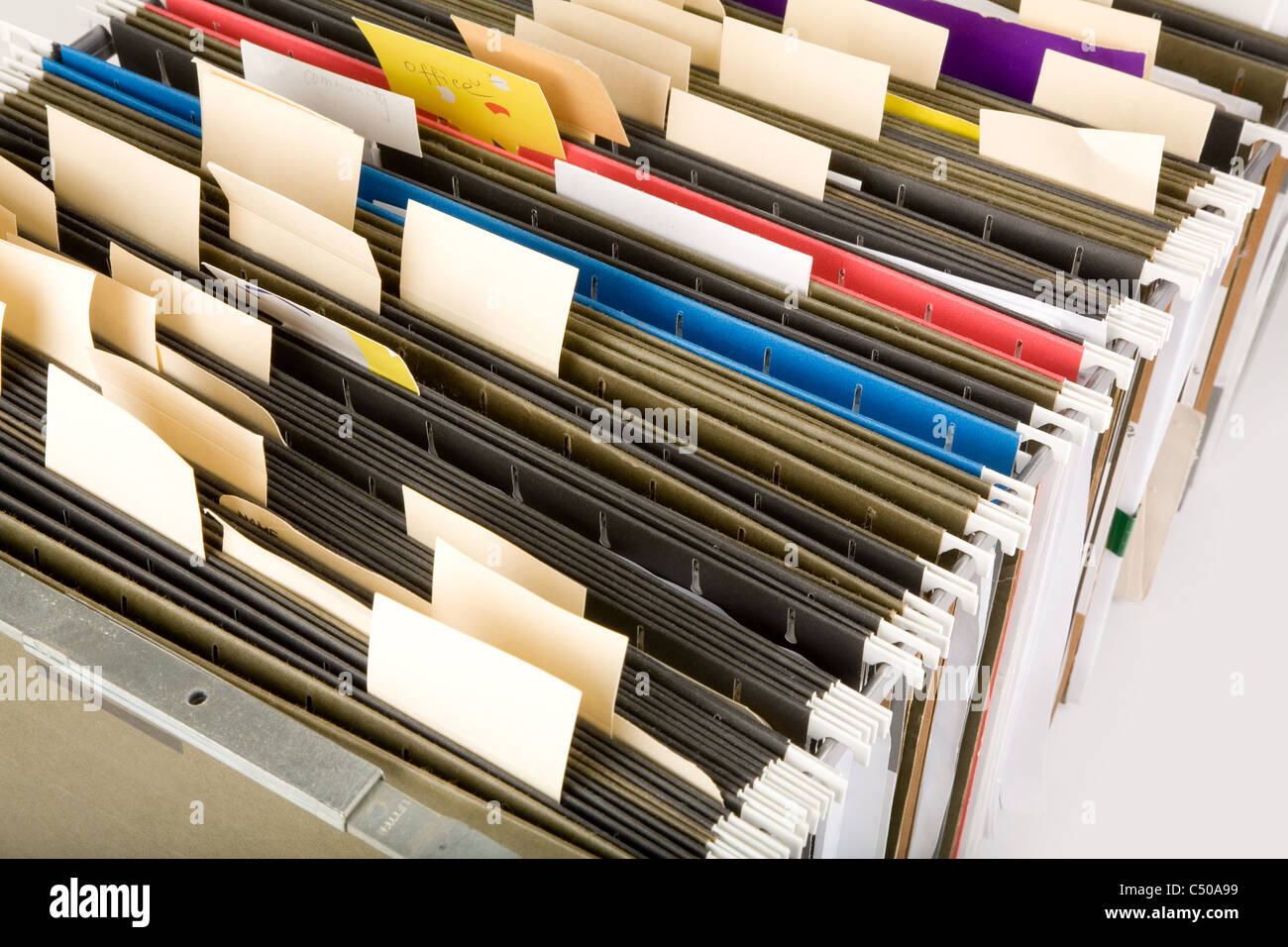 Hanging Folder and label, business concept Stock Photo - Alamy