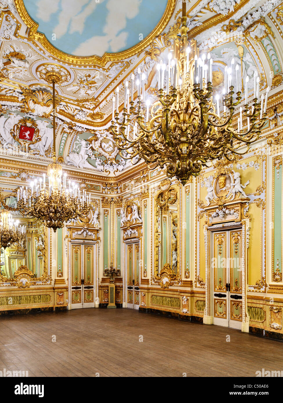Ballroom, Palazzo Parisio, Naxxar, Malta Stock Photo - Alamy