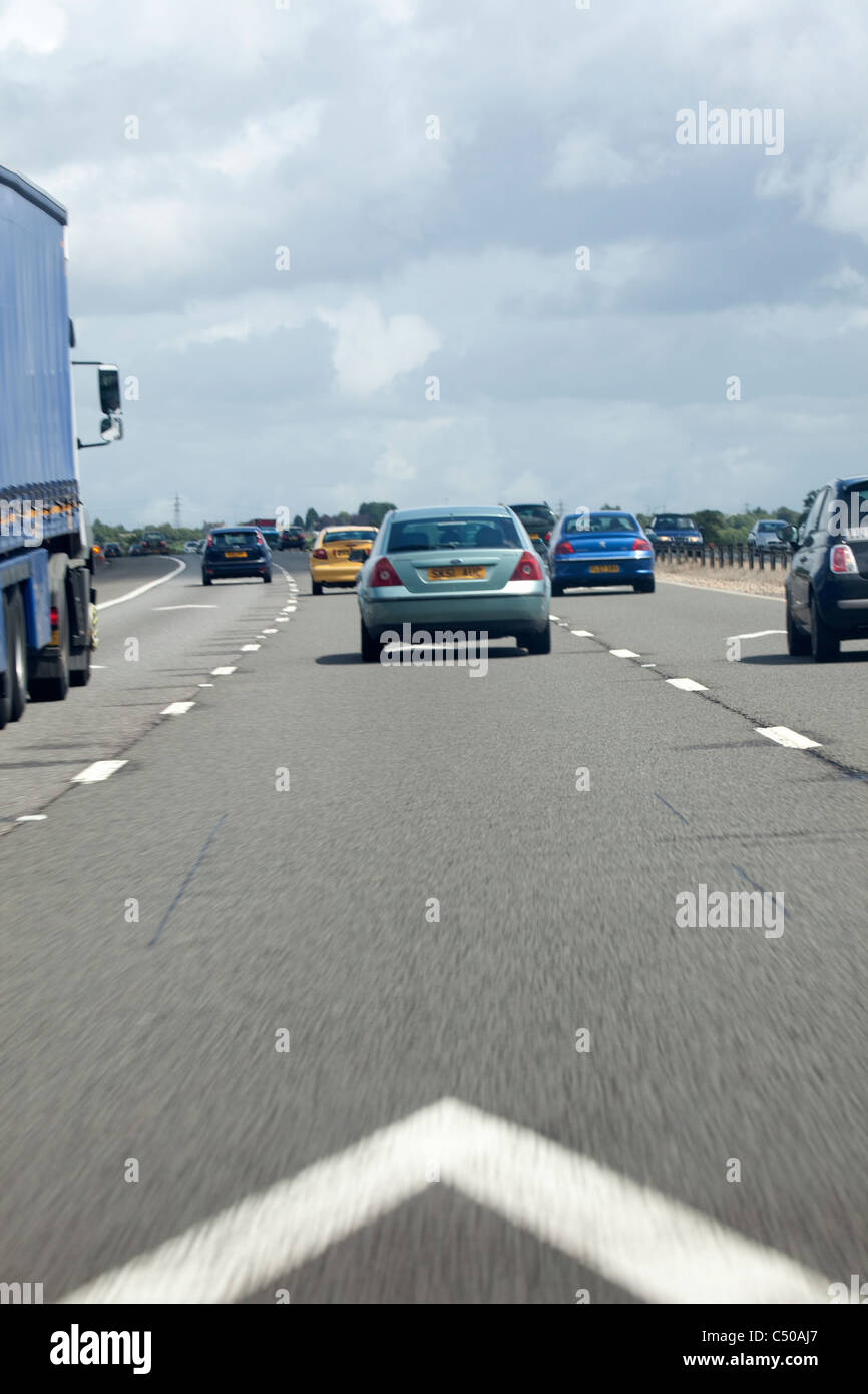 Motorway chevrons hi-res stock photography and images - Alamy
