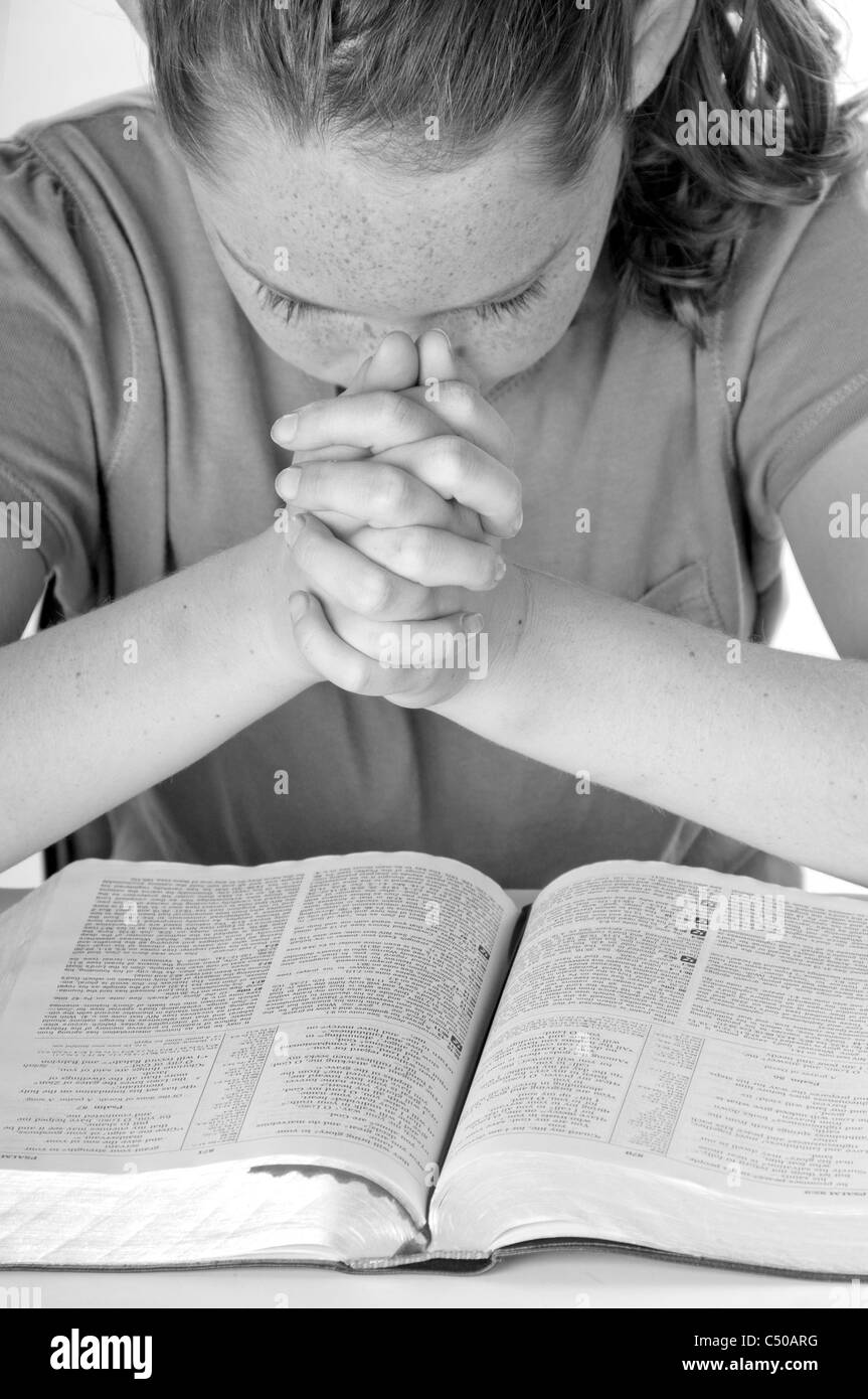 Christian pray Black and White Stock Photos & Images - Alamy