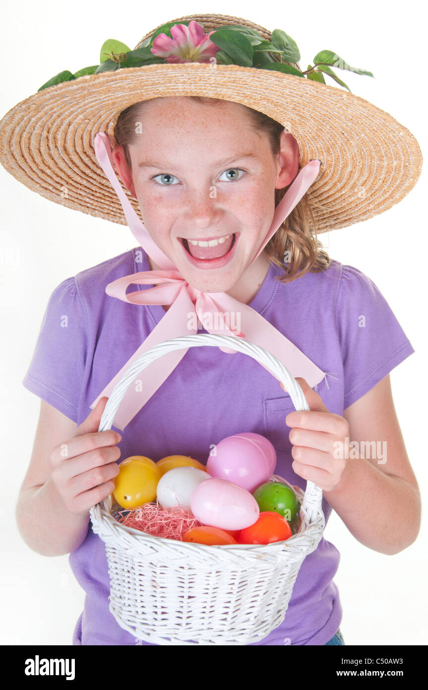 Easter bonnet and girl hi-res stock photography and images - Alamy