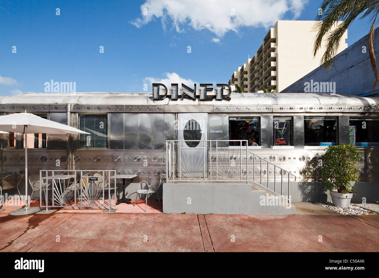 American Diner, South Beach, Miami Stock Photo - Alamy