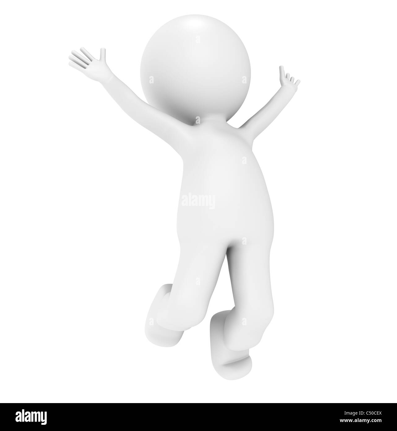 3D Human jumping of joy Stock Photo - Alamy