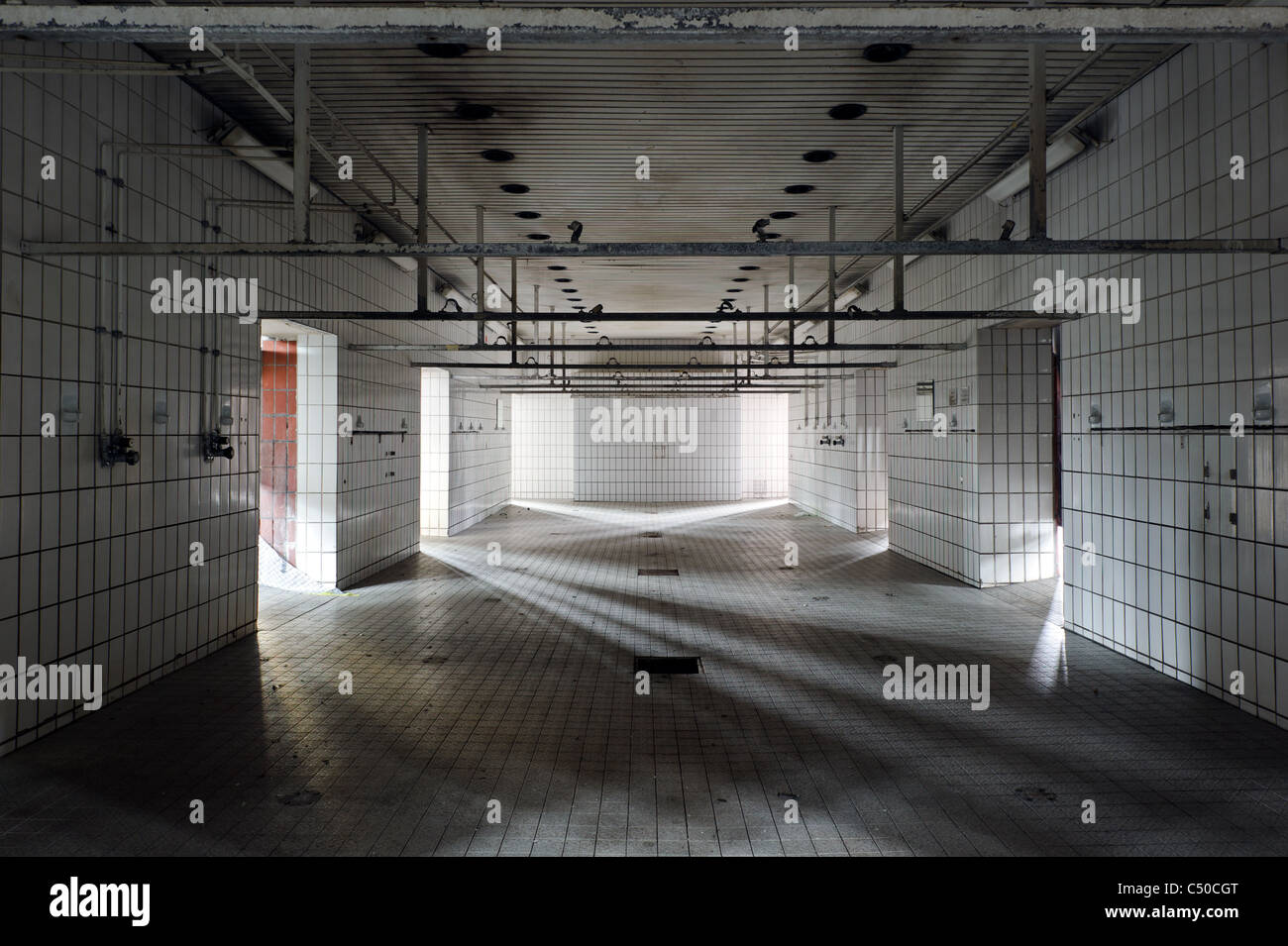 abandoned miners pit head shower room Stock Photo - Alamy