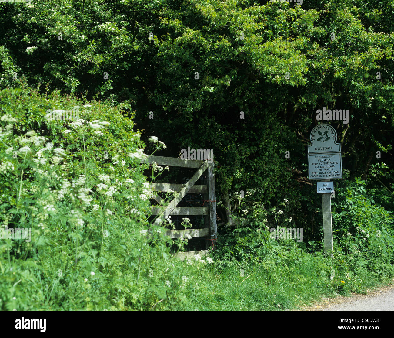 National Trust Dovedale sign Stock Photo - Alamy