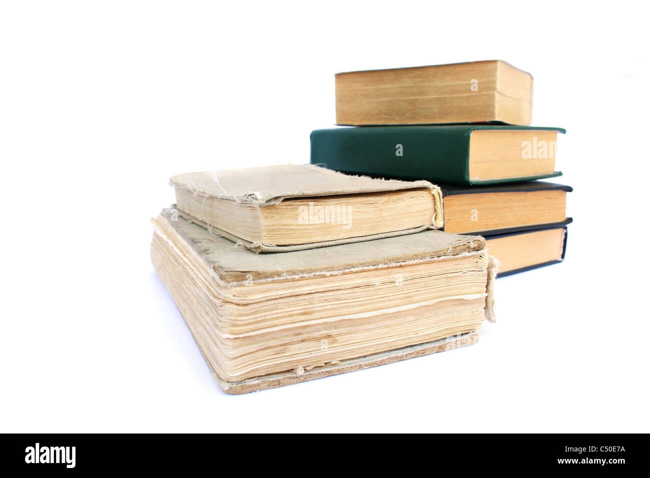 Stack of books isolated on white background Stock Photo - Alamy