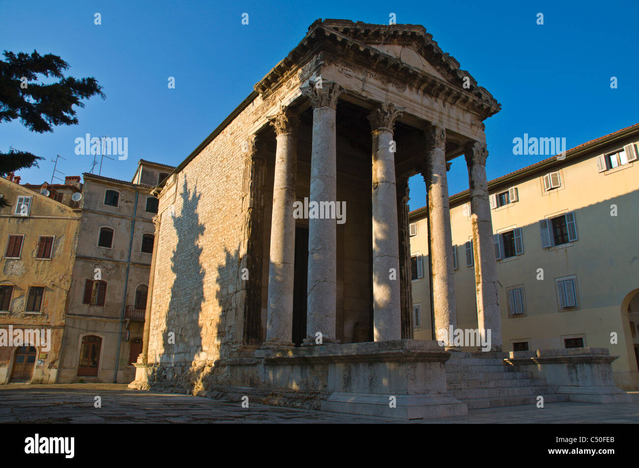 Augustov Hram the Temple of Augustus at Forum the Kapitolinski Trg ...