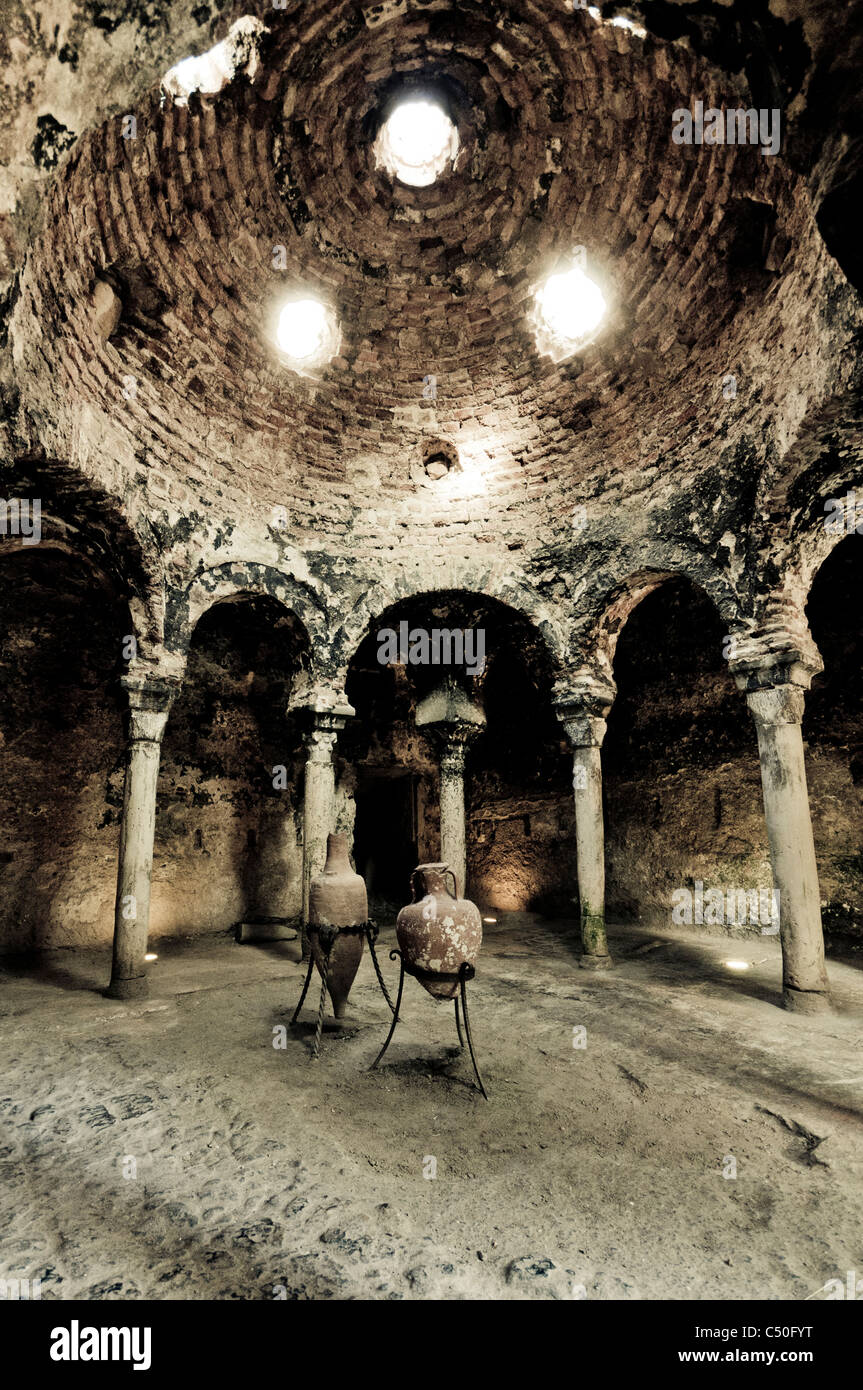 Arab Baths in the historic town centre of Palma de Majorca, Majorca ...