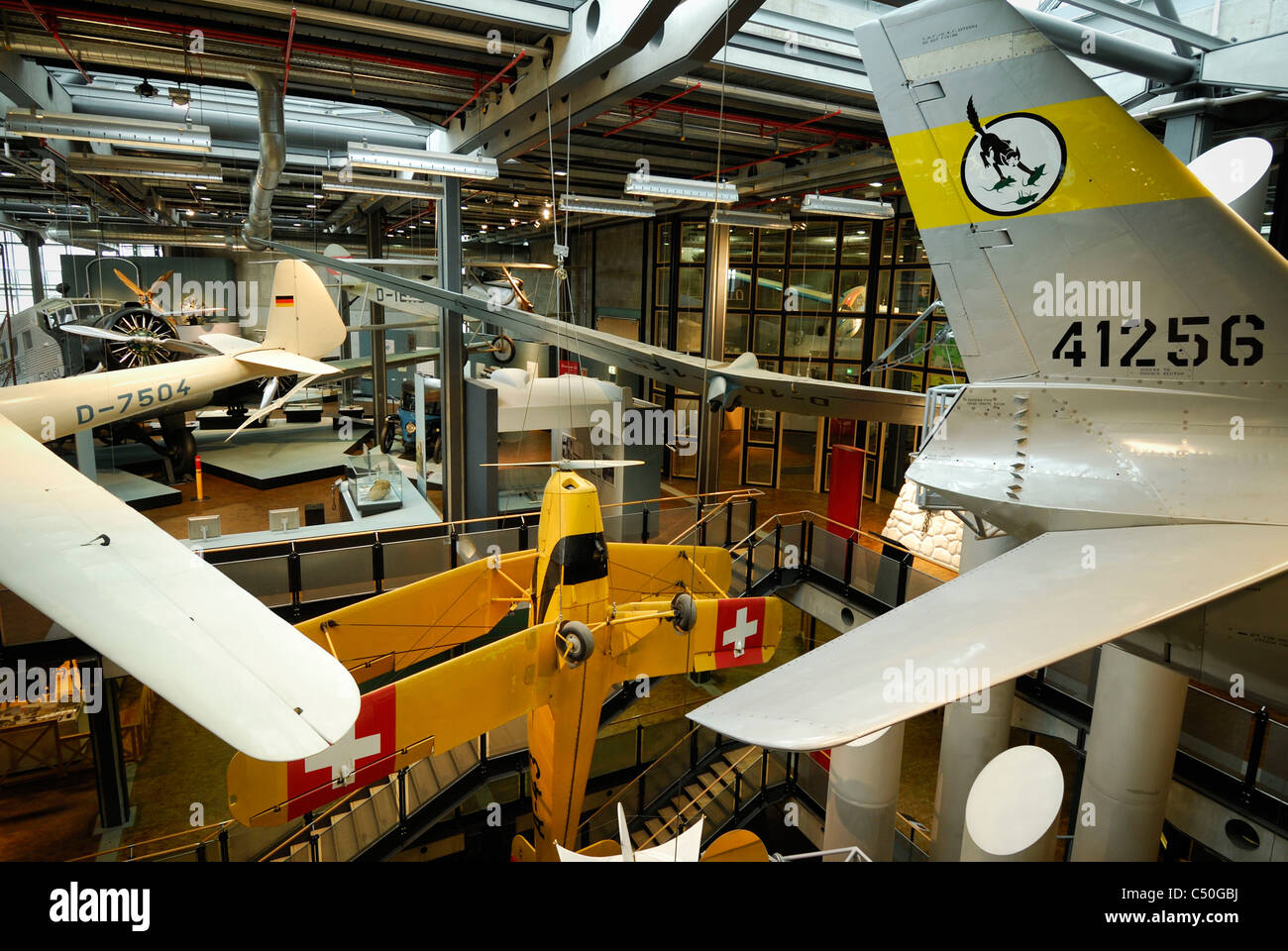 Berlin. Germany. The aviation hall in the Deutsches Technikmuseum ...