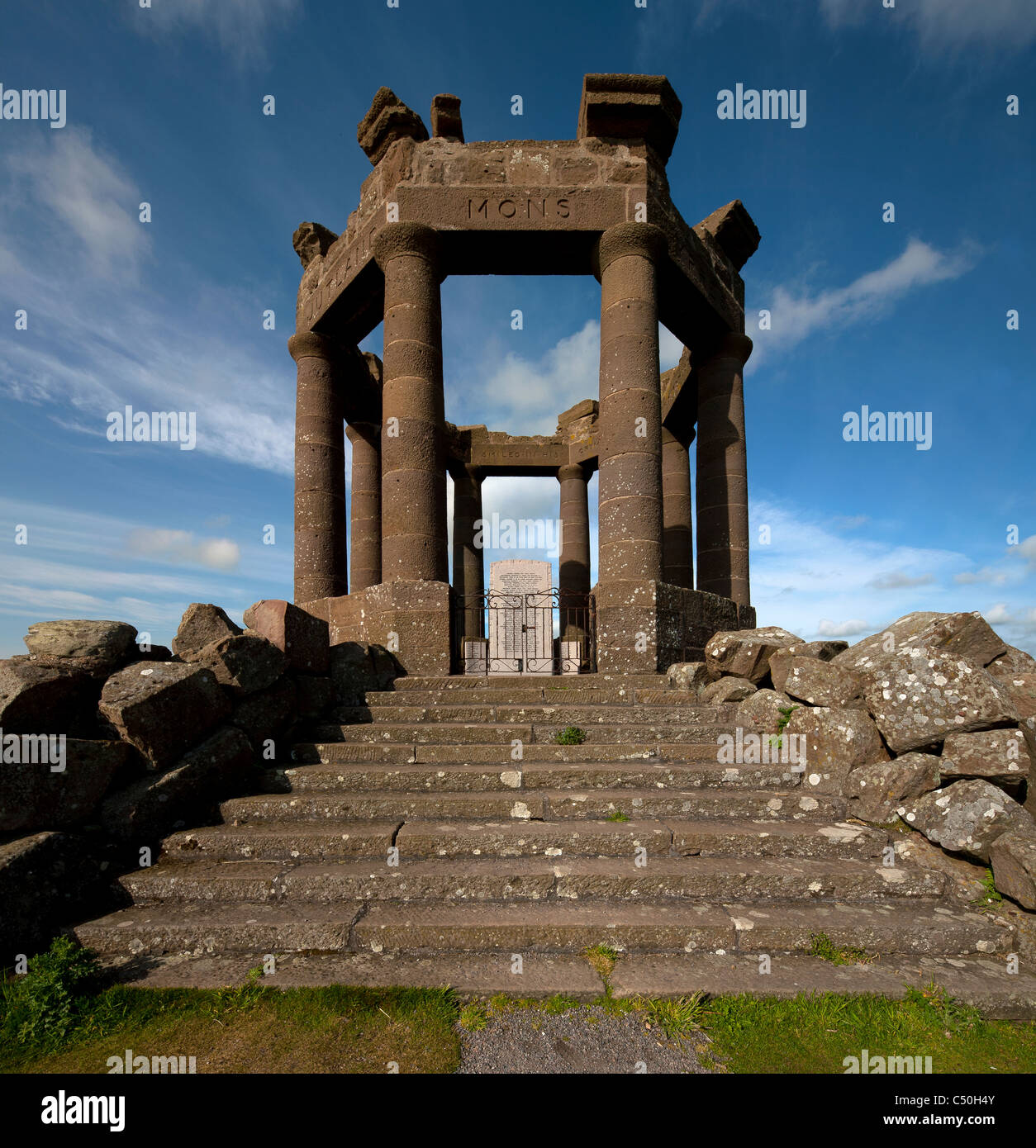 Feddes monument, a war memorial near Stonehaven on Black Hill ...