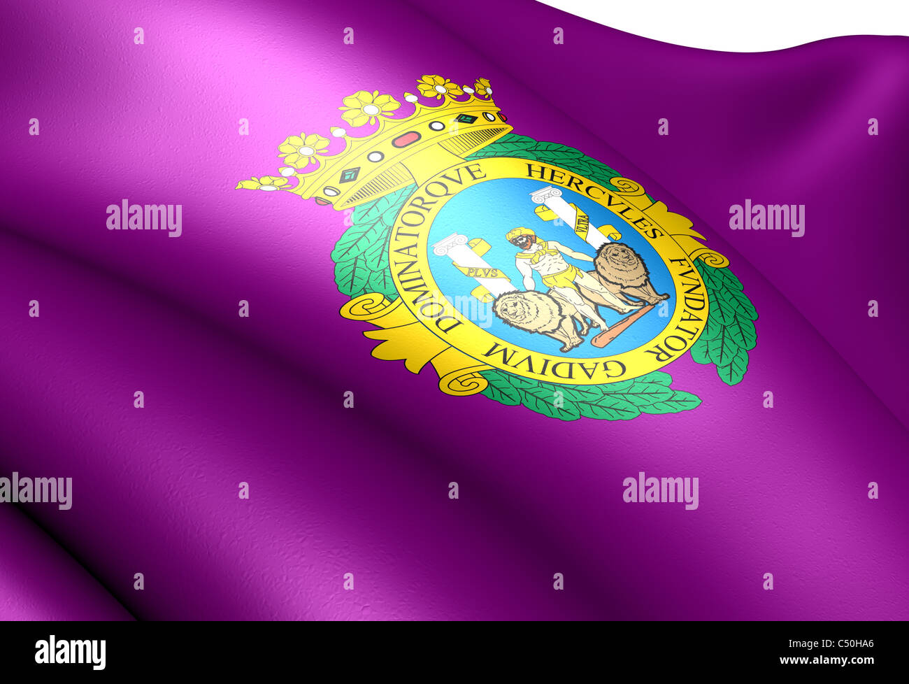 Flag of Cadiz. Close up Stock Photo - Alamy