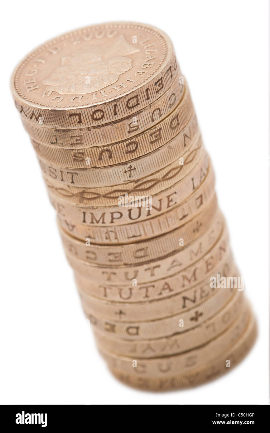 Stack / Pile of Pound Coins Stock Photo - Alamy