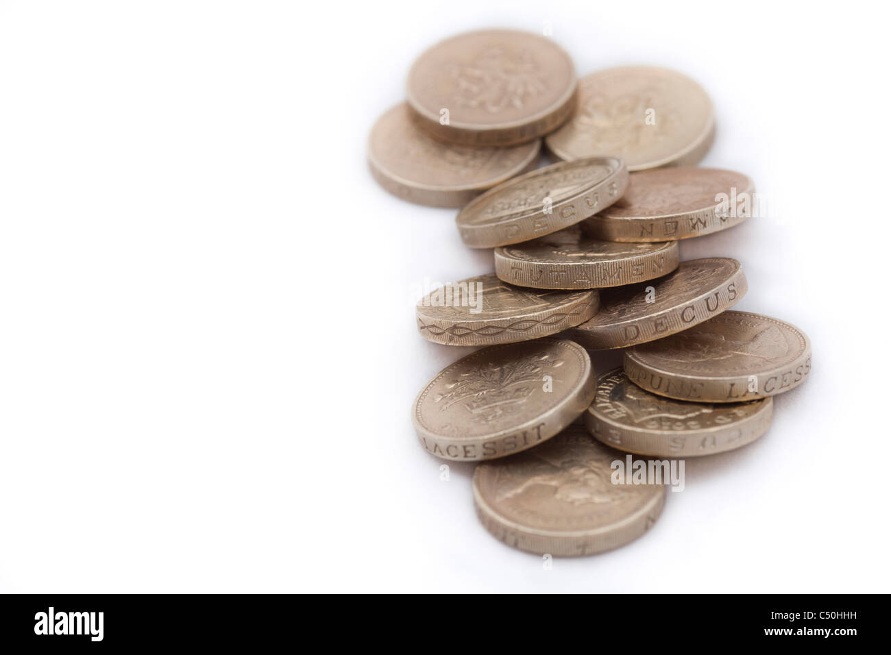 Stack / Pile of Pound Coins Stock Photo - Alamy