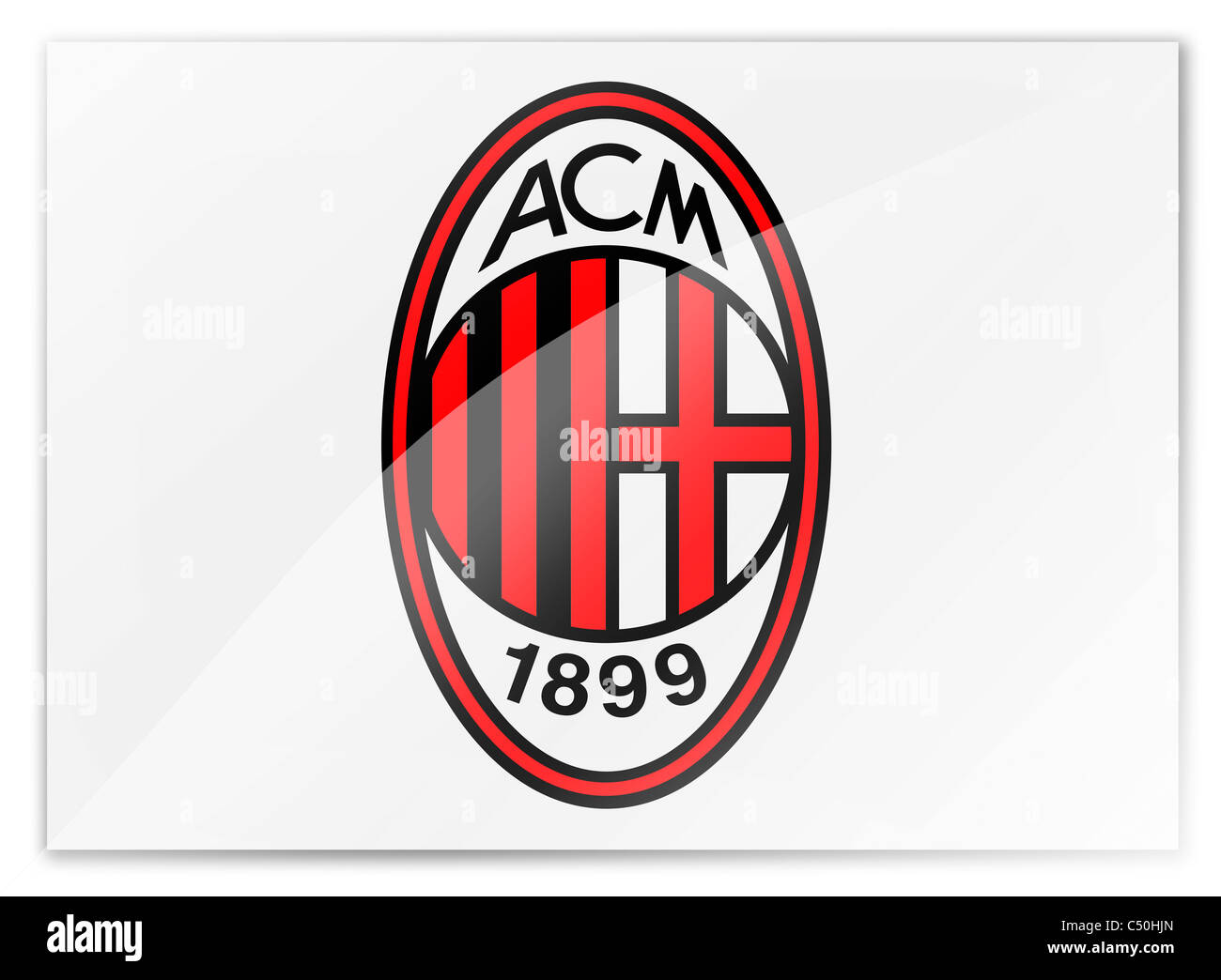 AC A.C. Milan logo flag symbol icon Stock Photo - Alamy