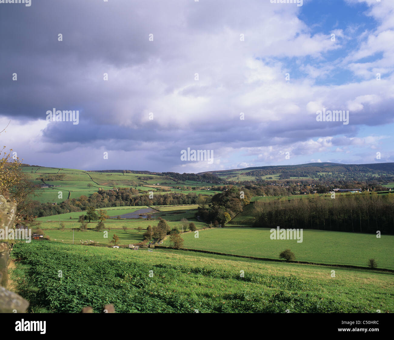 Derwent Valley and Baslow, Peak District, Derbyshire. UK Stock Photo ...