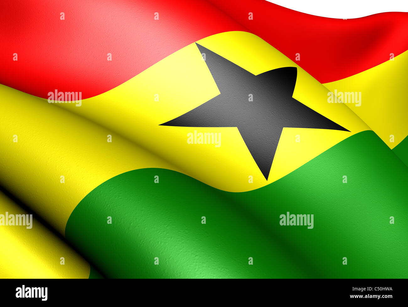 Flag of Ghana. Close up Stock Photo - Alamy