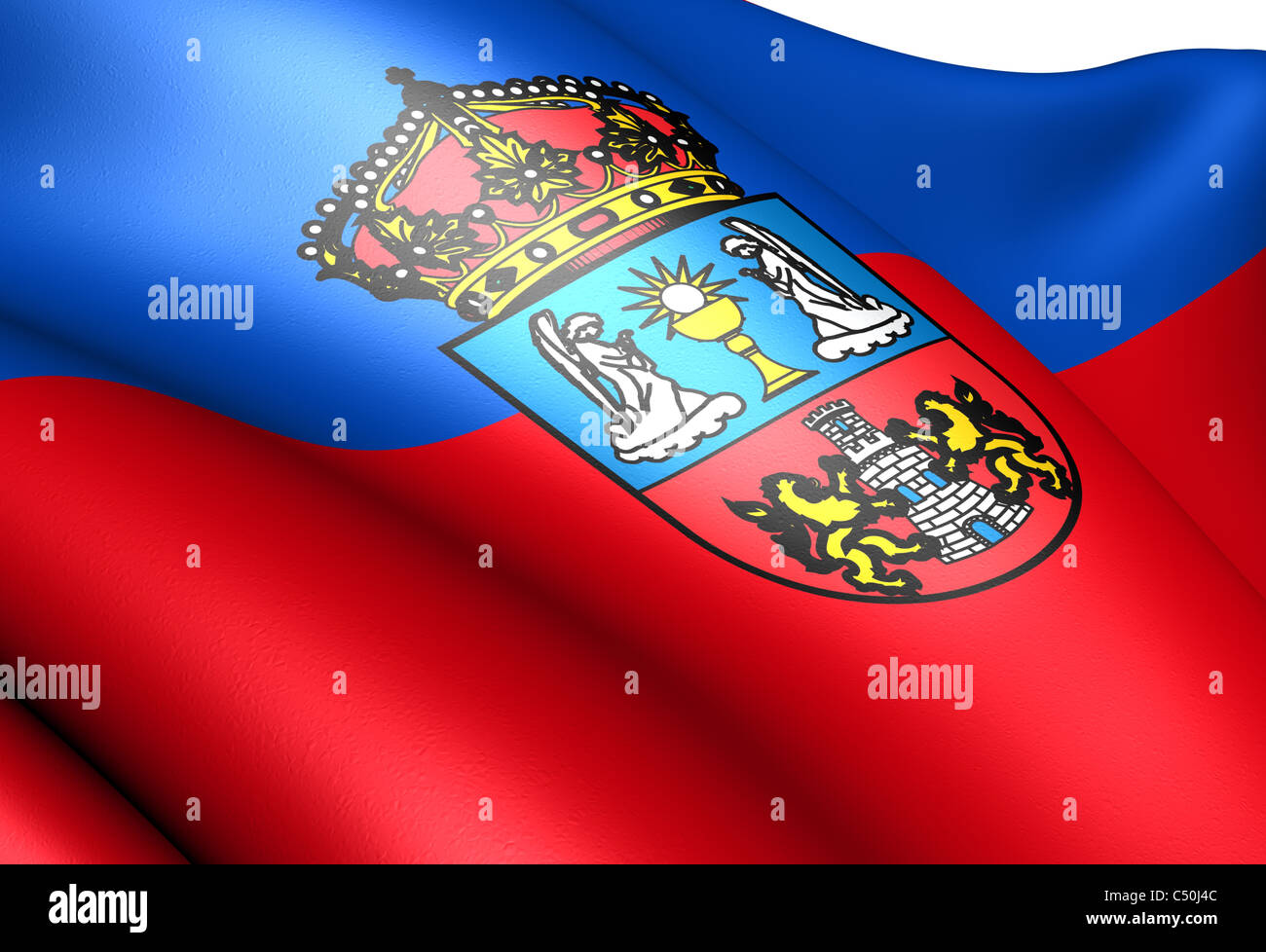 Flag of Lugo. Close up Stock Photo - Alamy
