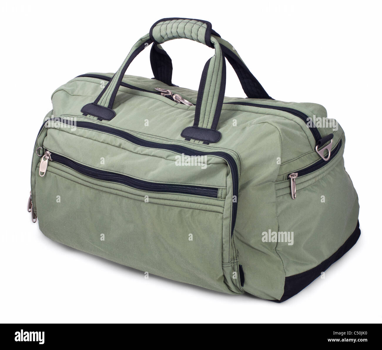 Green bag isolated over white background Stock Photo - Alamy